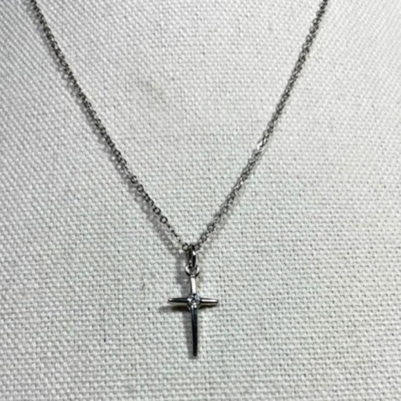 Jewelry | Silver Chain And Cross 4775 | Poshmark
